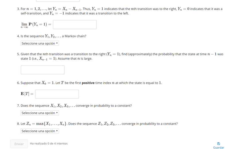 Solved 4. A simple Markov chain Añadido a marcadores Problem | Chegg.com