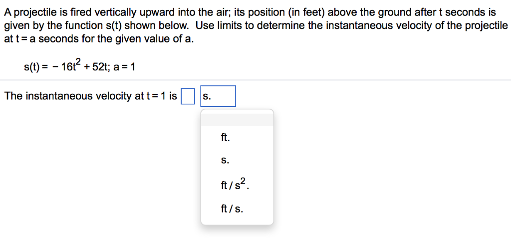 Solved A projectile is fired vertically upward into the air; | Chegg.com