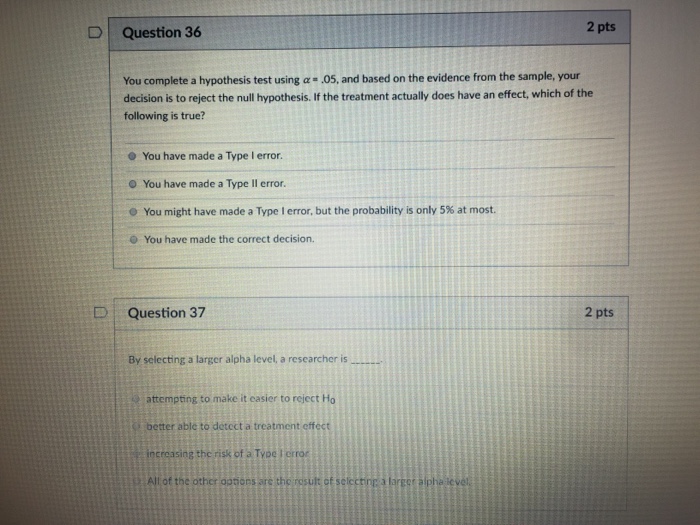 You complete a hypothesis test using alpha = 05, and | Chegg.com