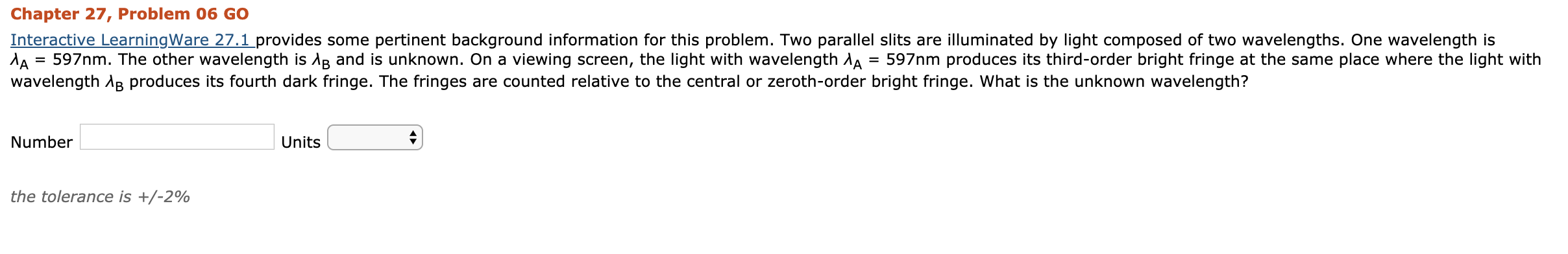 Solved Chapter 27, Problem 06 GO Interactive Learning Ware | Chegg.com
