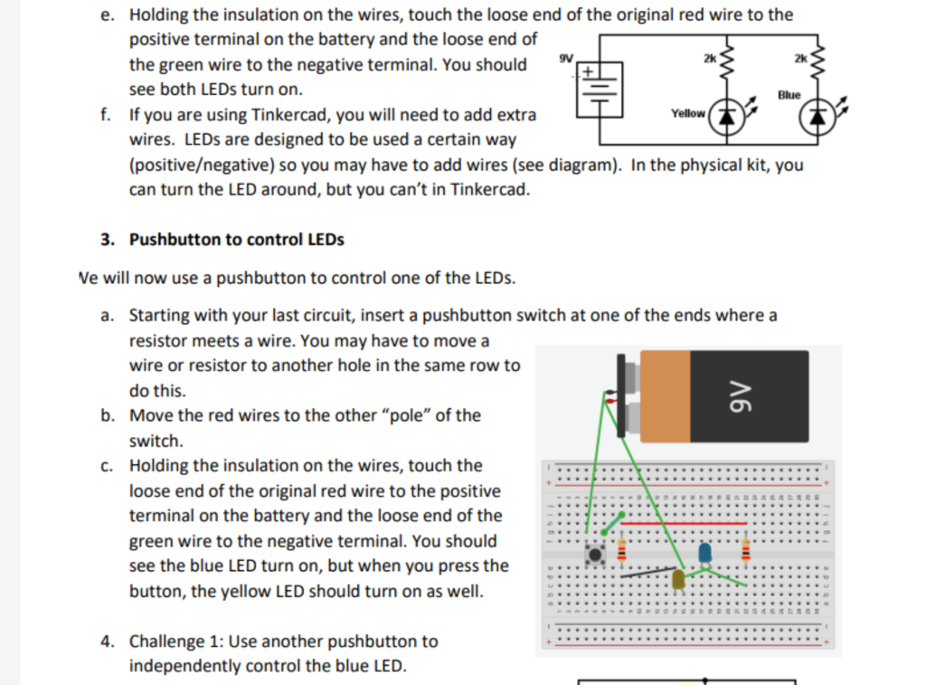 Solved 1. Basic Circuit to turn on 1 LED. We will use the | Chegg.com