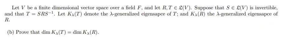 Solved Let V be a finite dimensional vector space over a | Chegg.com