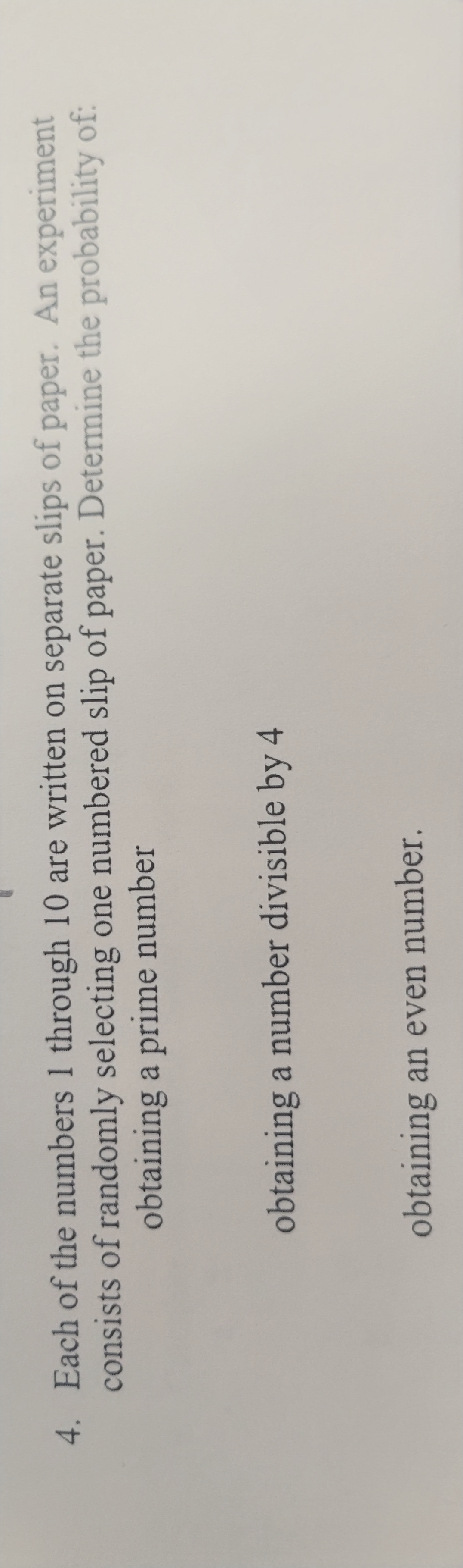 Solved Each of the numbers 1 ﻿through 10 ﻿are written on | Chegg.com