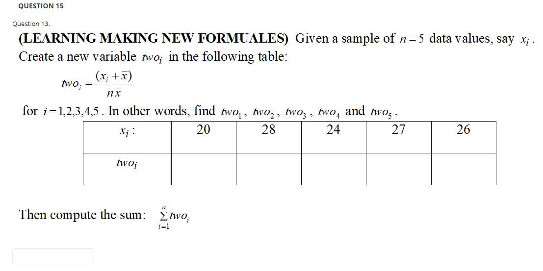 Solved QUESTION 15 Question 13. (LEARNING MAKING NEW | Chegg.com