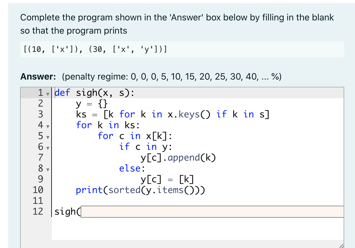 Solved Complete The Program Shown In The Answer Box Below 