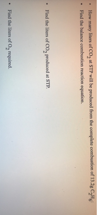 Solved . How many liters of CO2 at STP will be produced from | Chegg.com