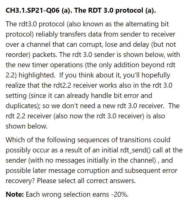 Solved CH3.1.SP21-006 (a). The RDT 3.0 protocol (a). The | Chegg.com