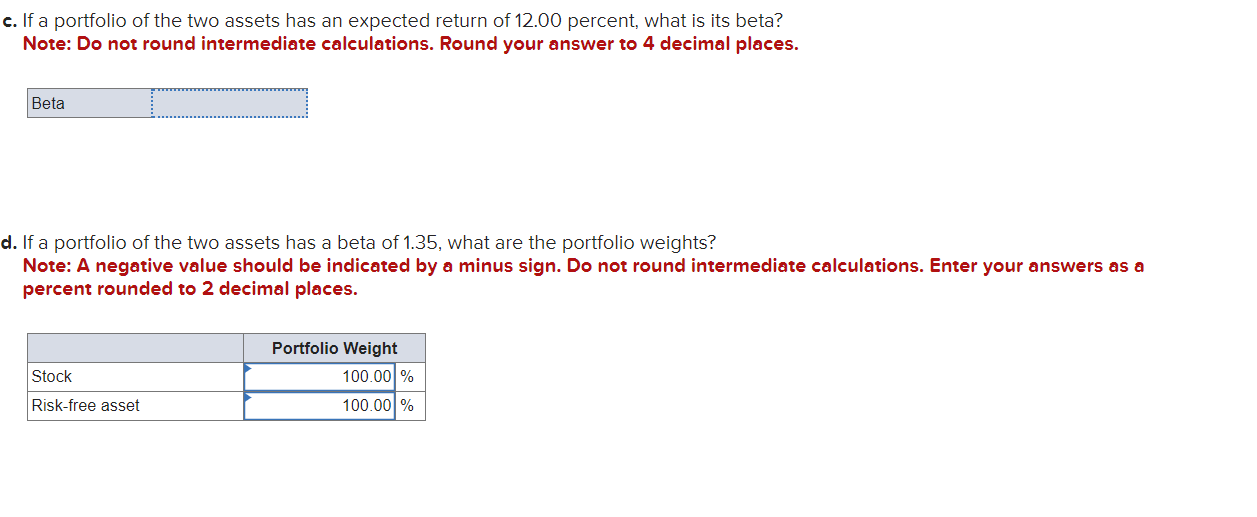 Solved A stock has a beta of 1.0 and an expected return of | Chegg.com