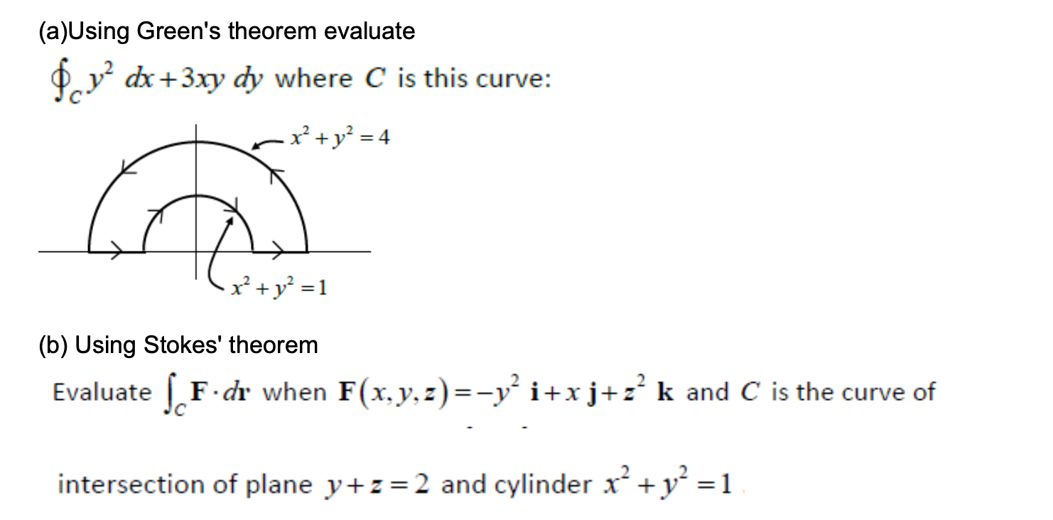 Solved (a)Using Green's theorem evaluate $cy? dx+3xy dy | Chegg.com