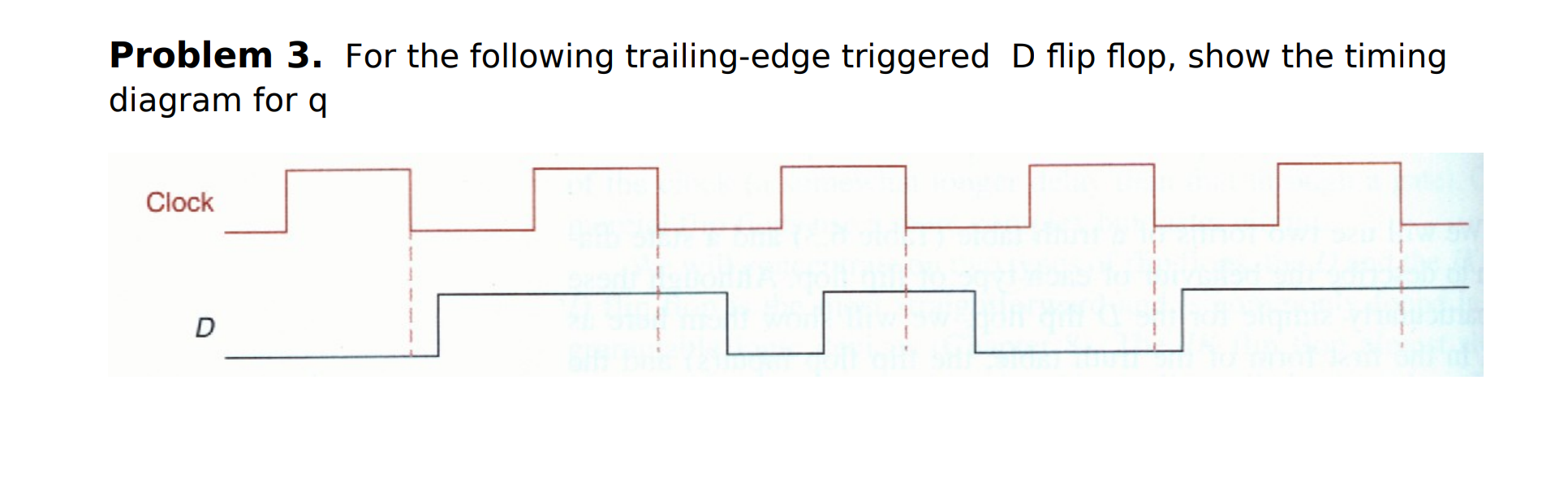 Solved Problem 3. For the following trailing-edge triggered | Chegg.com