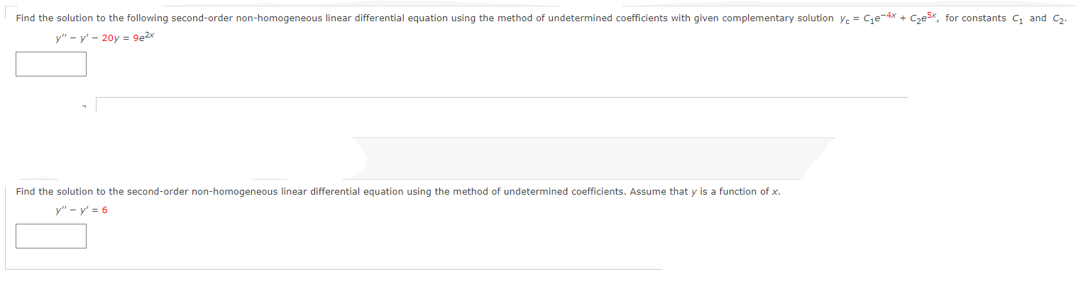 Solved Find The Solution To The Following Second Order 6078