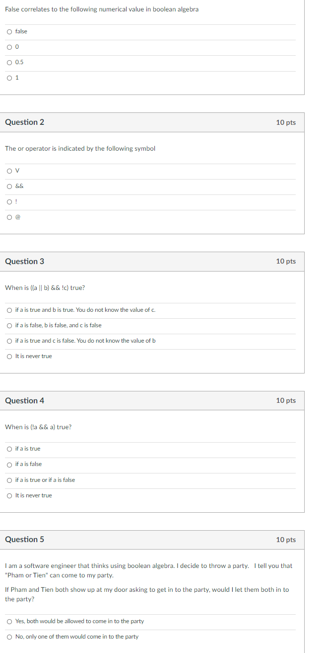 Solved False correlates to the following numerical value in | Chegg.com