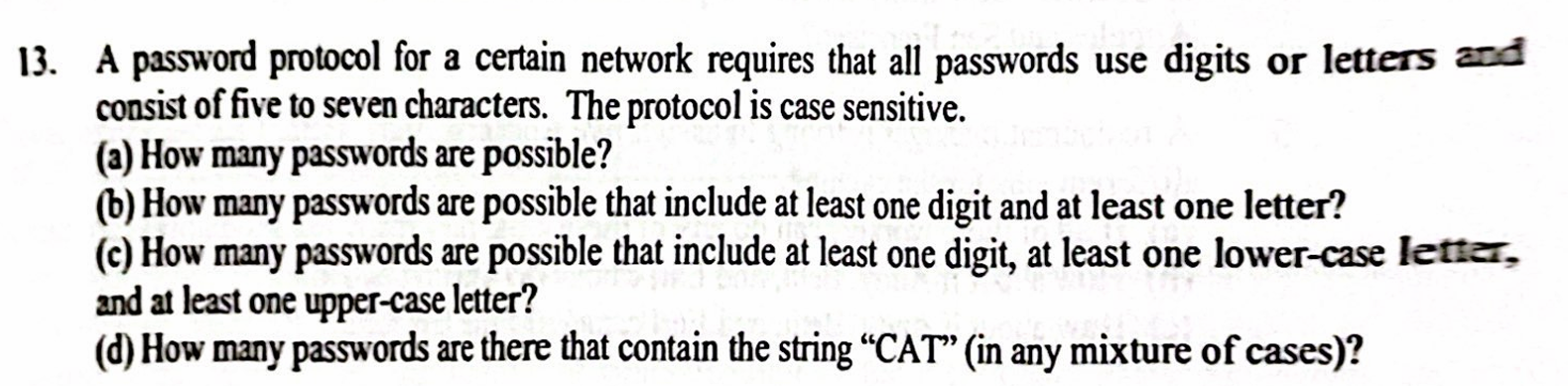 Solved 13. ﻿A password protocol for a certain network | Chegg.com