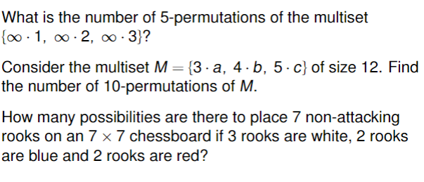 Solved What is the number of 5-permutations of the multiset | Chegg.com
