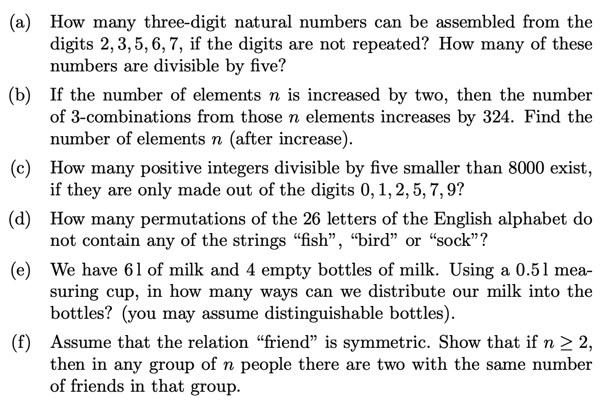 Solved (a) How many three-digit natural numbers can be | Chegg.com