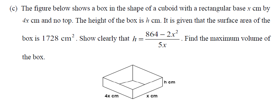 Solved (c) The figure below shows a box in the shape of a | Chegg.com