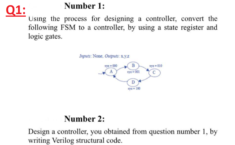 Solved Number 1: Q1: Using the process for designing a | Chegg.com
