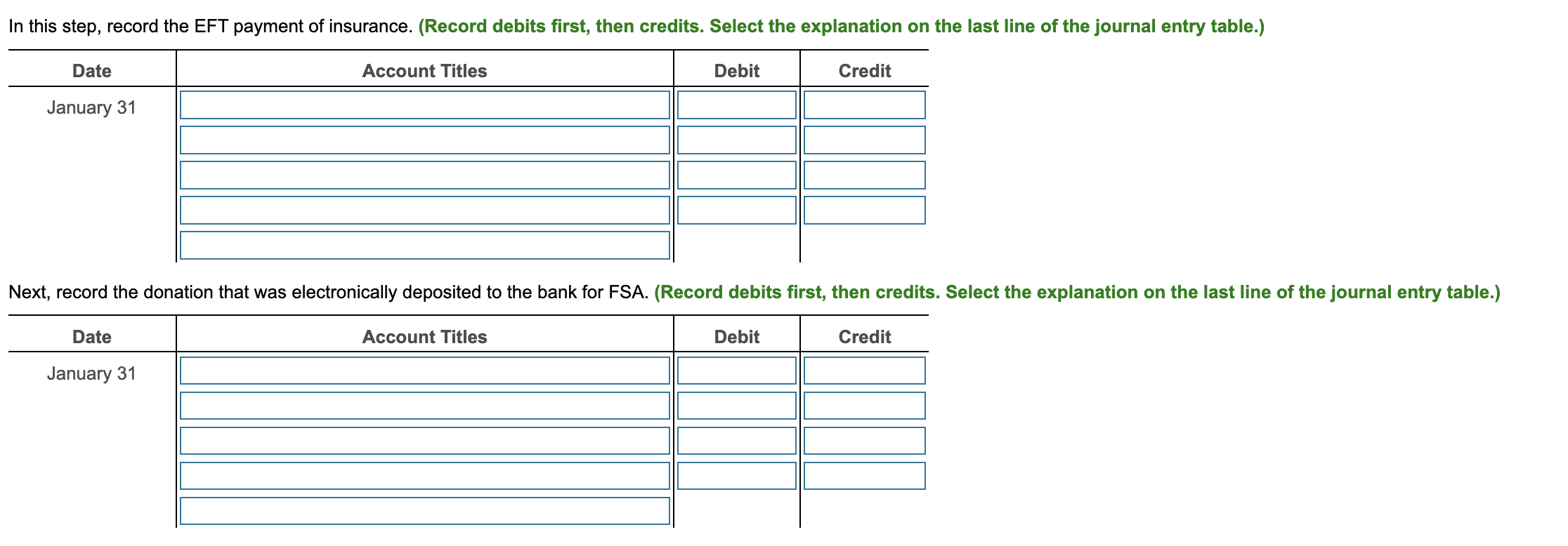 In this step, record the bank service charge. (Record | Chegg.com