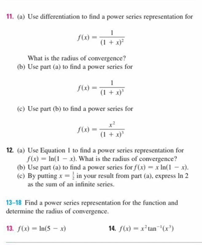 Solved 11. (a) Use differentiation to find a power series | Chegg.com