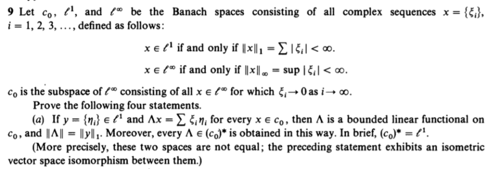 Solved 9 Let co , a, and 〈æ be the Banach spaces consisting | Chegg.com
