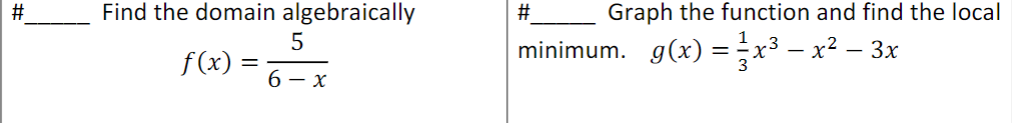 Solved # Find the domain algebraically \# Graph the function | Chegg.com