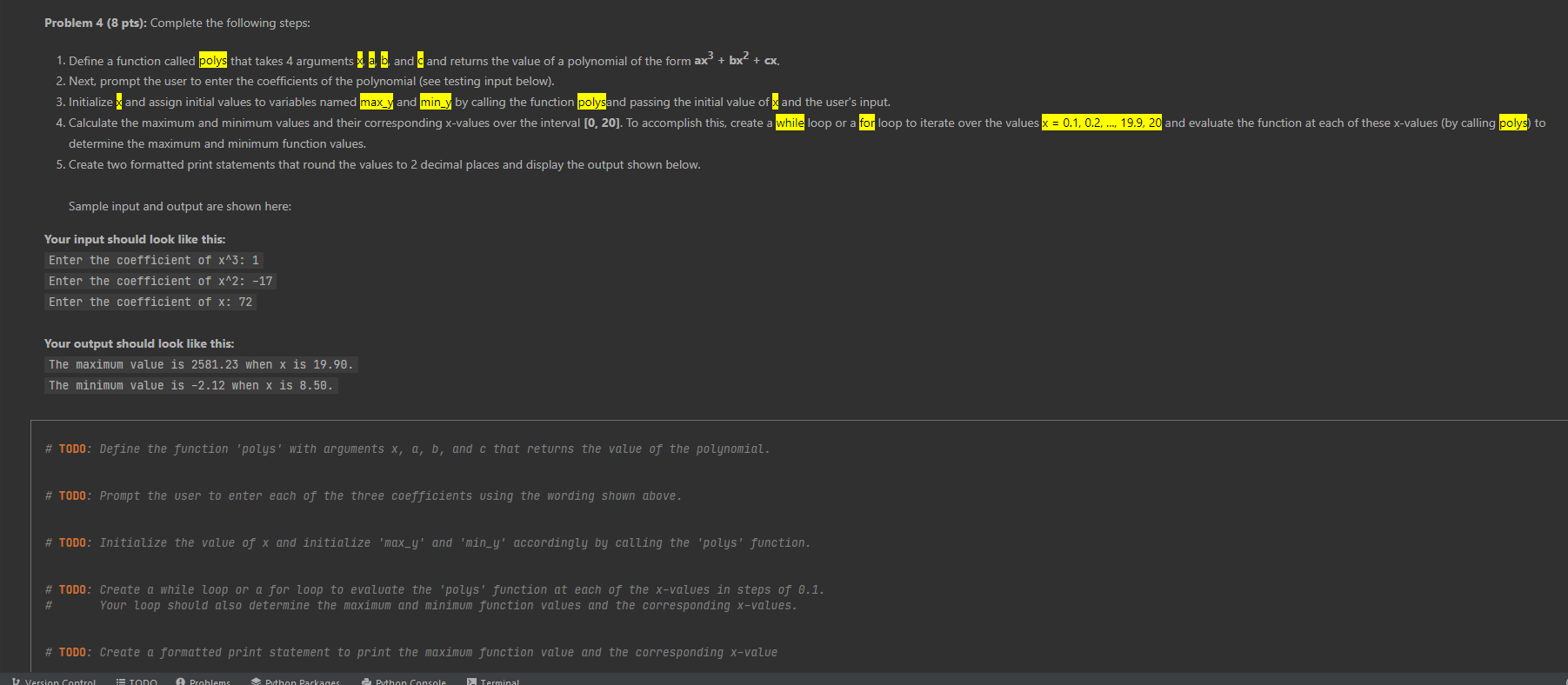Solved Please do python code for this problem 4 and include | Chegg.com
