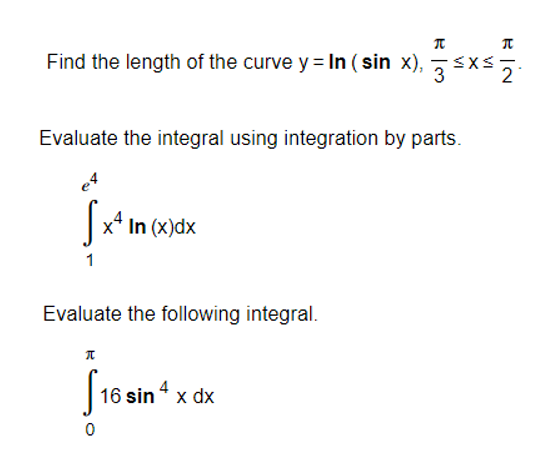 Solved Find the length of the curve y=ln(sinx),3π≤x≤2π. | Chegg.com