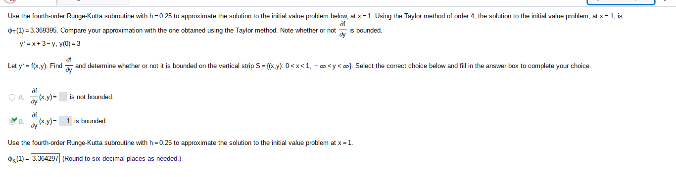 Solved Use The Fourth Order Runge Kutta Subroutine With 