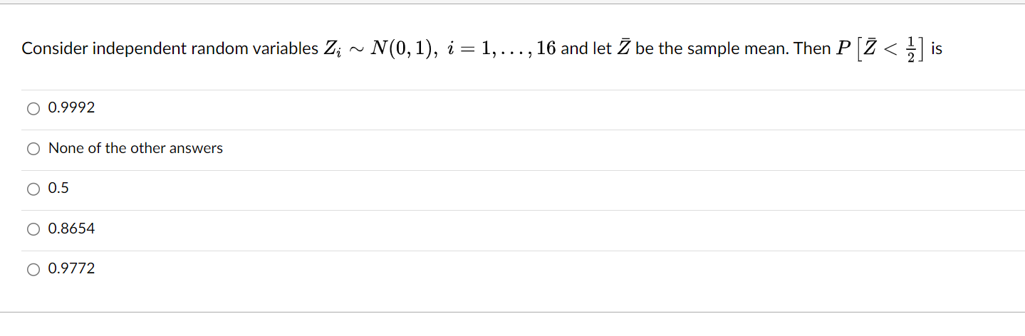 Solved Consider independent random variables | Chegg.com