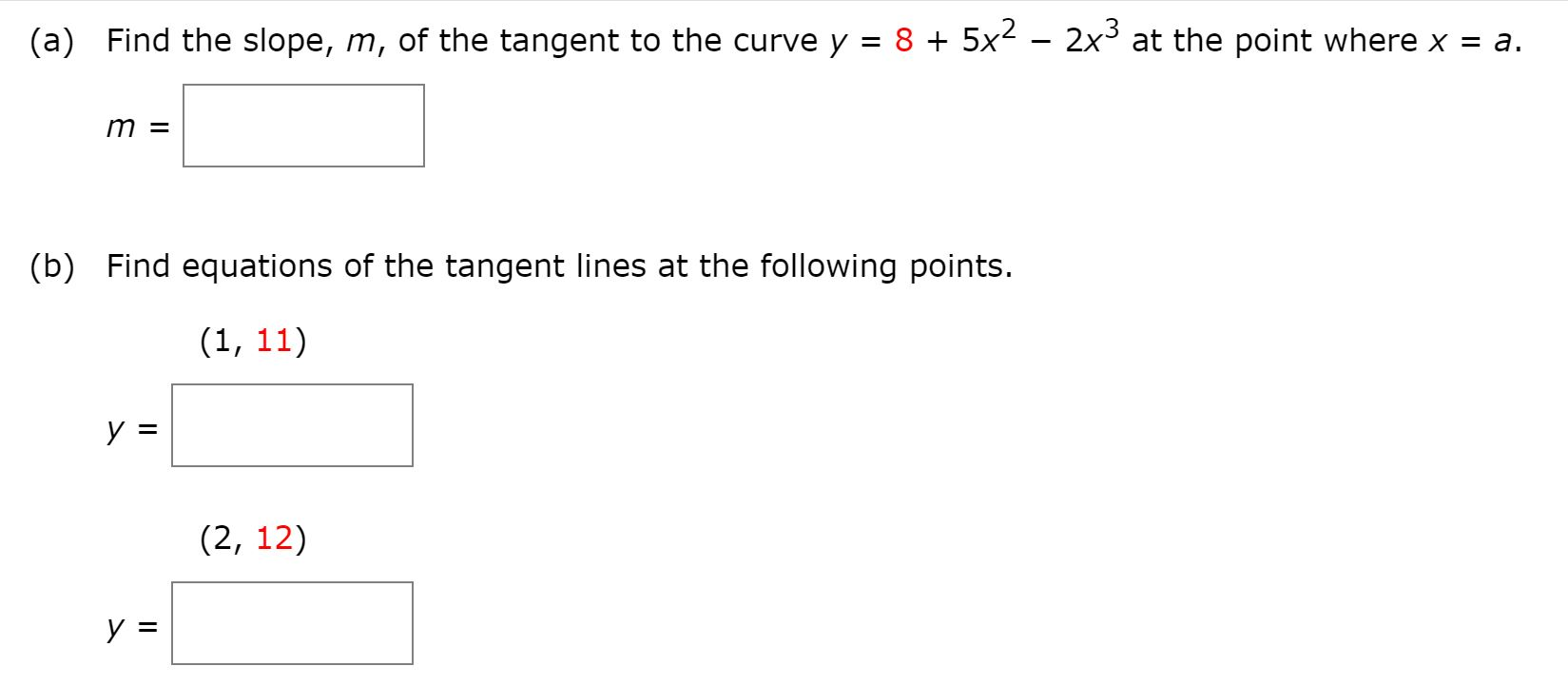 Solved Consider the following curve. у 2x2 10x + 1 Find the | Chegg.com