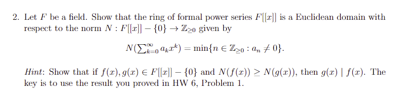 In the following, all rings are assumed to be | Chegg.com