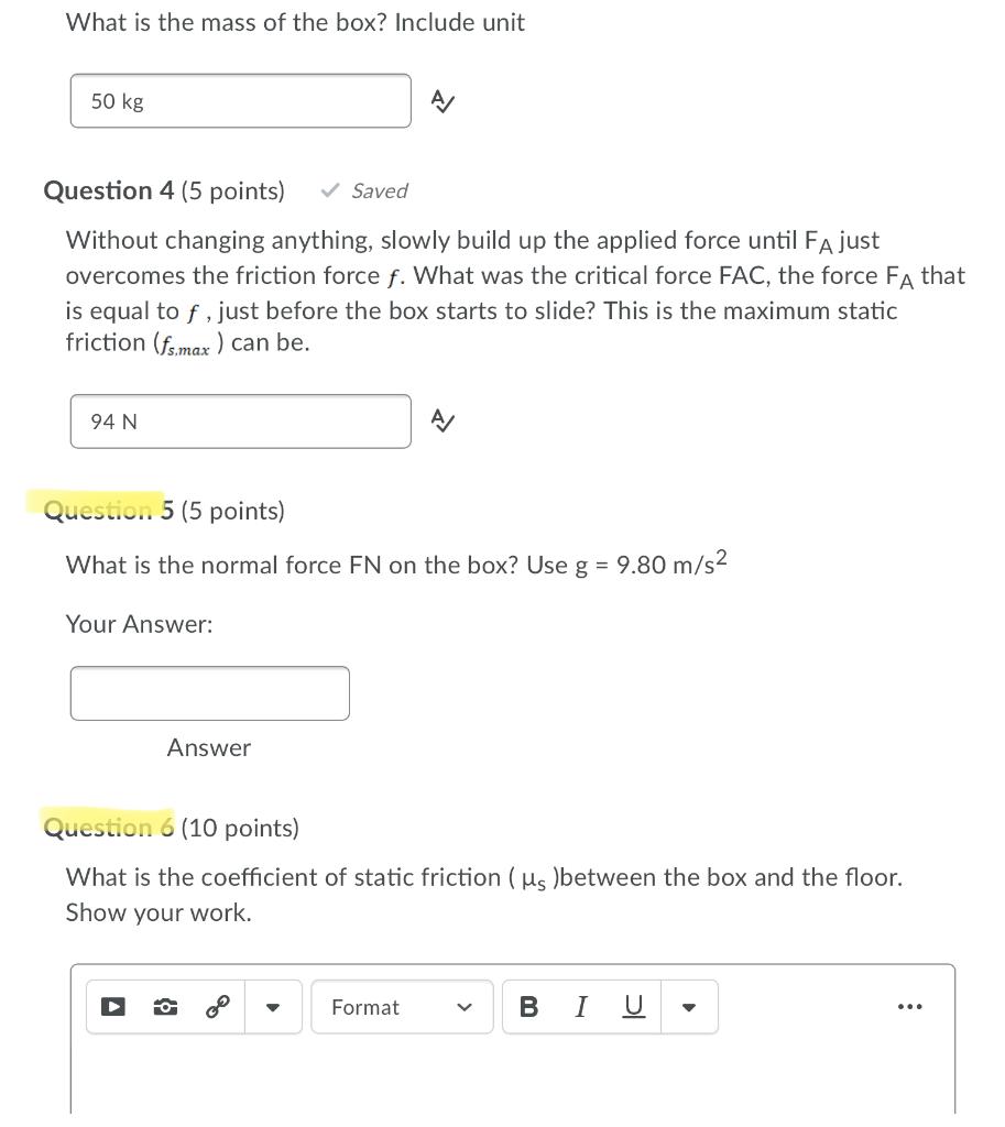 Solved Open the PHET simulation ‘Force and Motion: | Chegg.com