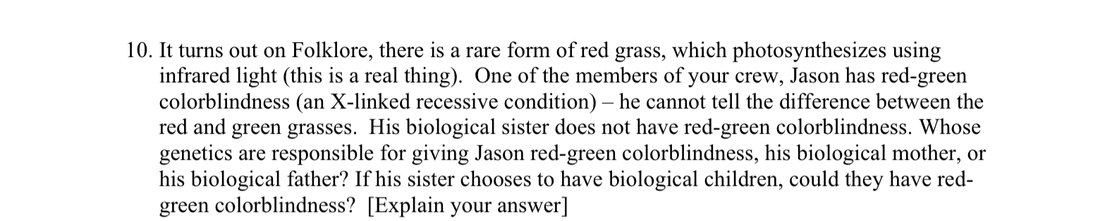 Solved It turns out on Folklore, there is a rare form of red | Chegg.com