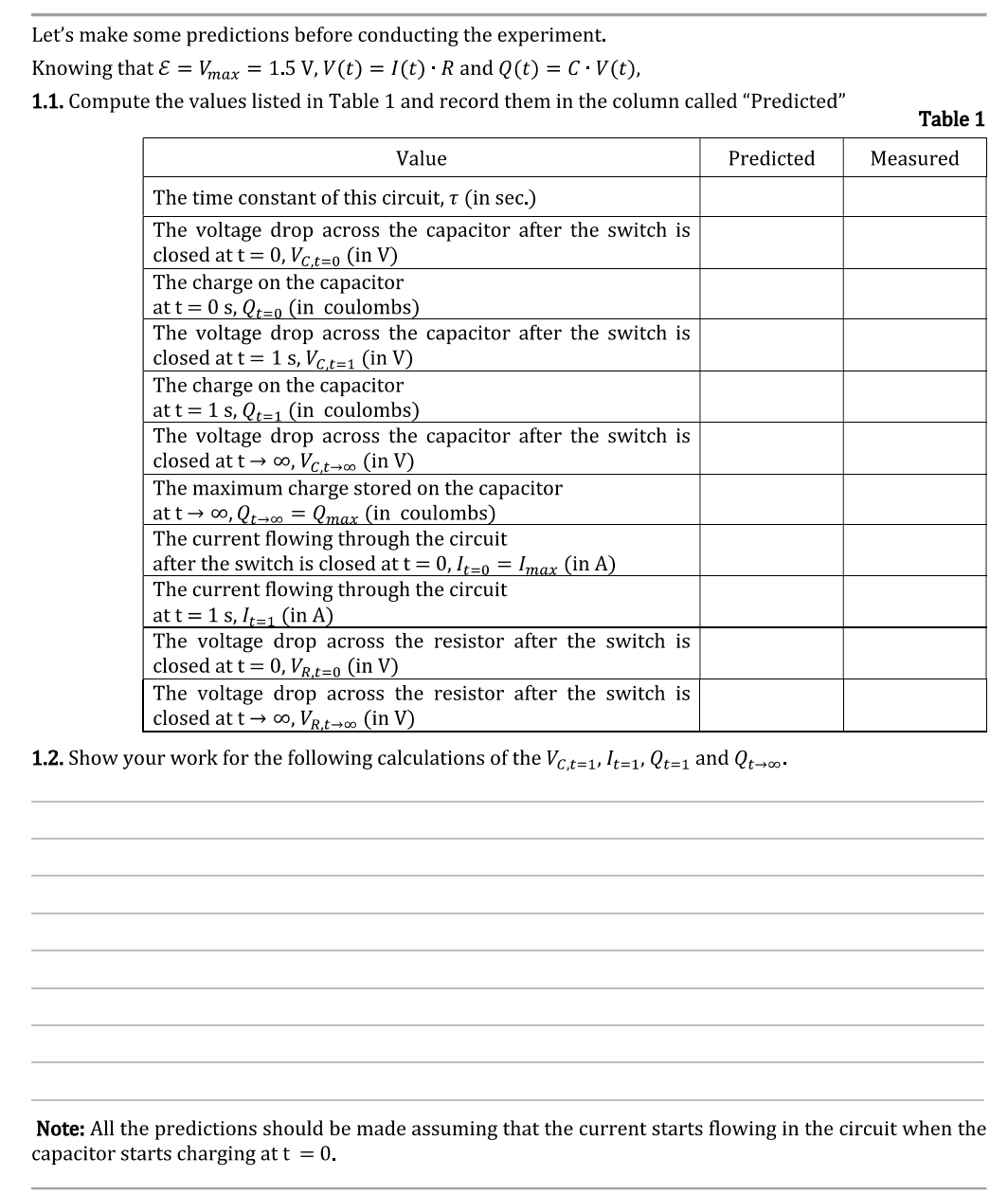 Solved Please help answer the table “Predicted” column and | Chegg.com