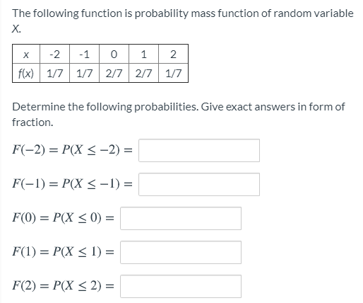 Solved The following function is probability mass function | Chegg.com
