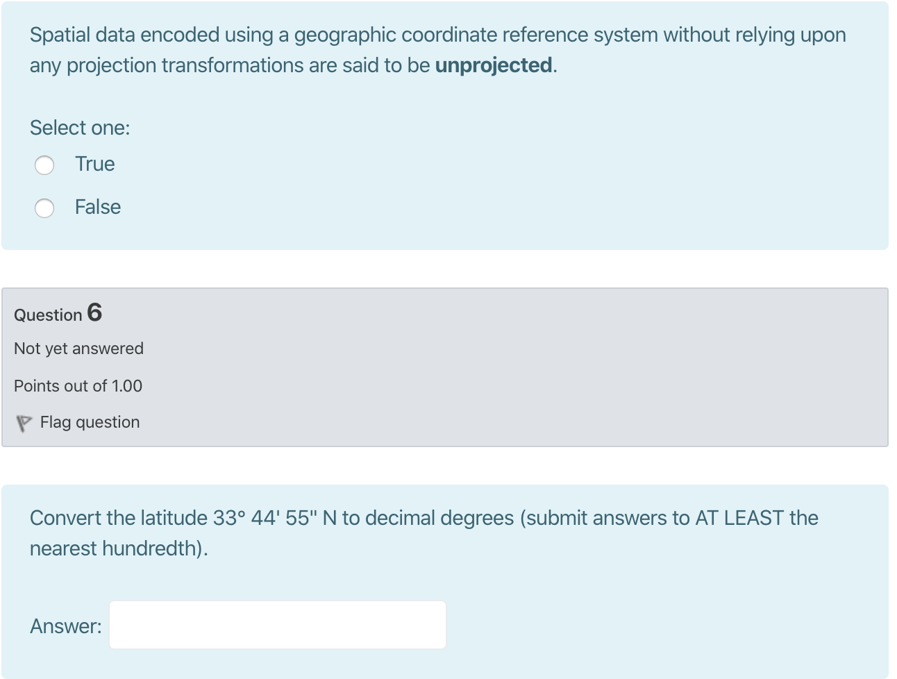 Solved Spatial data encoded using a geographic coordinate | Chegg.com