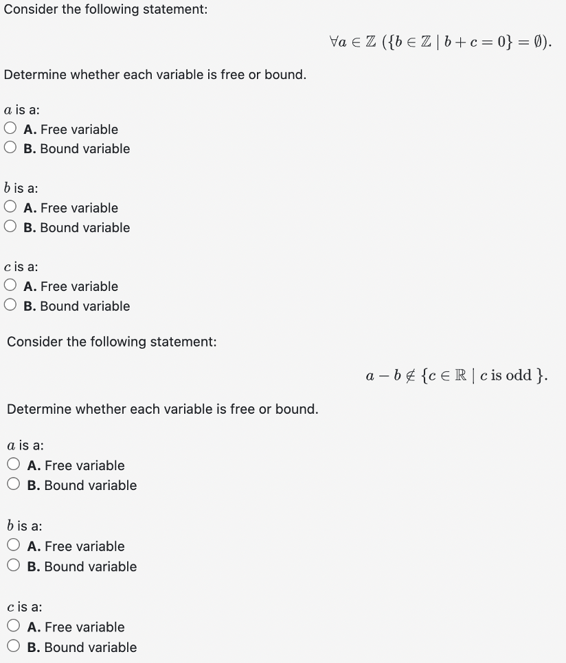 Solved Consider the following statement: | Chegg.com