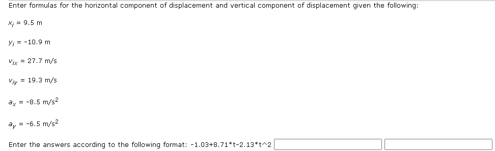 Solved Enter formulas for the horizontal component of | Chegg.com
