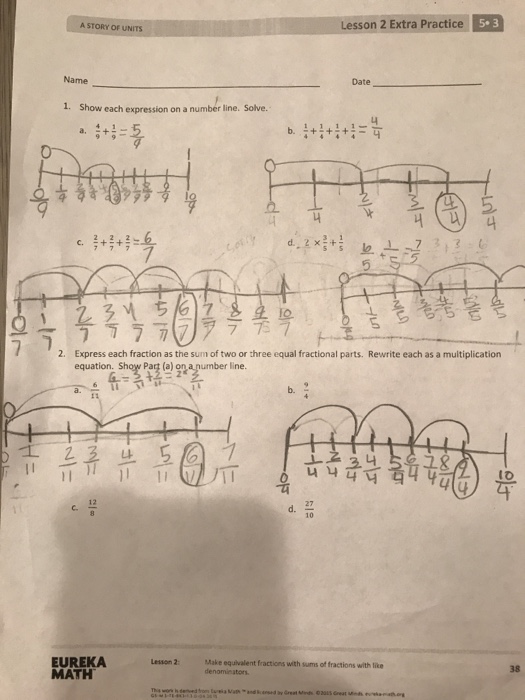 Solved A STORY OF UNITS Lesson 2 Extra Practice 5 3 Name | Chegg.com