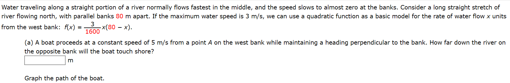 Solved Water traveling along a straight portion of a river | Chegg.com
