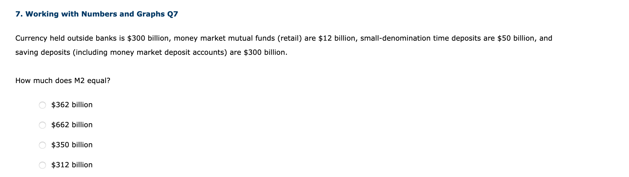 Solved 7. Working with Numbers and Graphs Q7 Currency held | Chegg.com