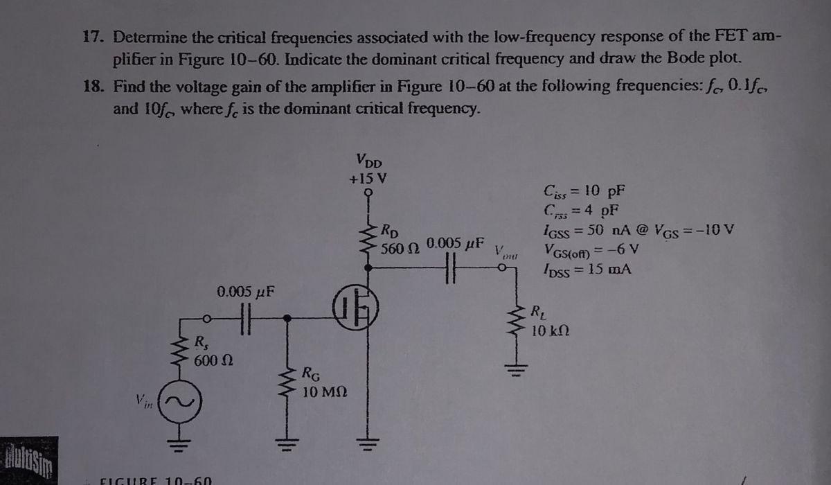 Solved 17. Determine the critical frequencies associated | Chegg.com