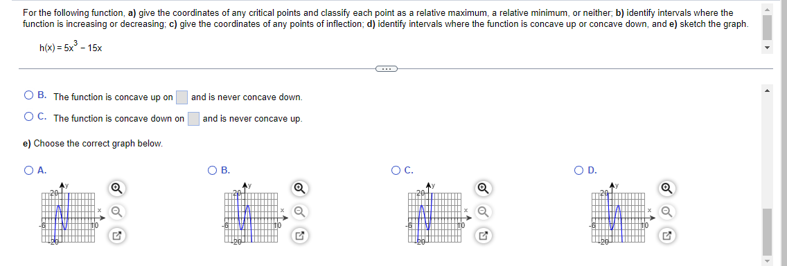 Solved For the following function, a) give the coordinates | Chegg.com