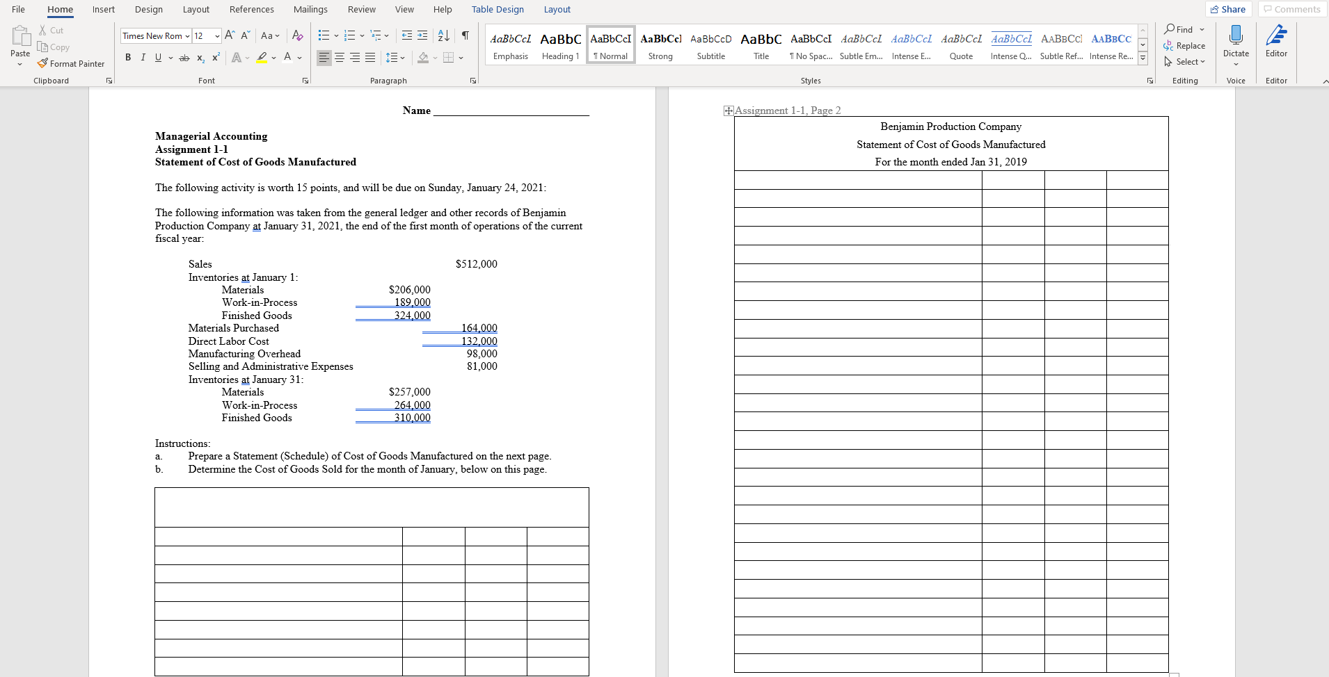 Solved File Home Insert Design Layout References Mailings