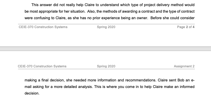 Solved Assignment 2 - The Mount Hope Project GETTING STARTED | Chegg.com