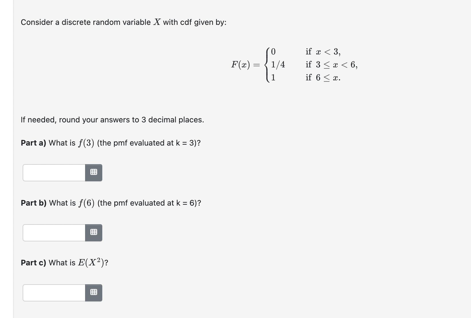 Solved Consider a discrete random variable x ﻿with cdf given | Chegg.com