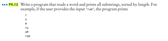 Solved P4.12 Write a program that reads a word and prints | Chegg.com