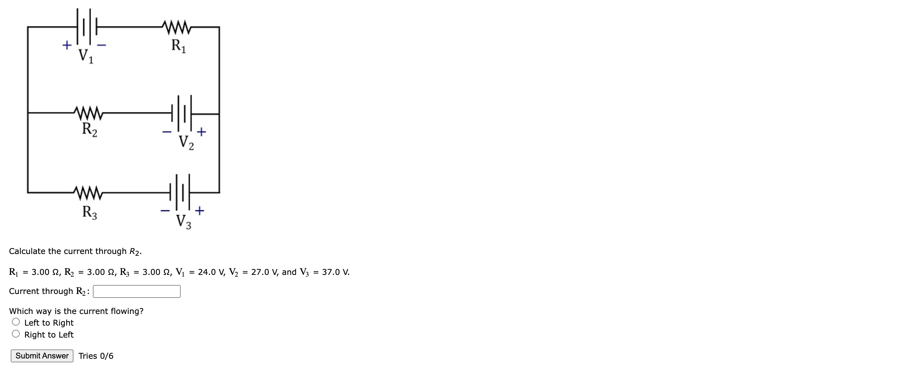 Solved Calculate the current through R2. | Chegg.com