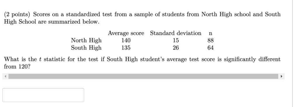 Solved Question 29 2 pts (2 points) Scores on a standardized | Chegg.com