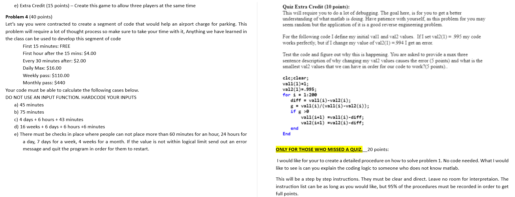 Solved Please Solve The Various Problems Including The Extra 